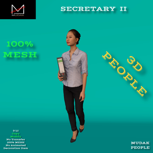 Second Life Marketplace - MUDAK PEOPLE - SECRETARY WOMAN II